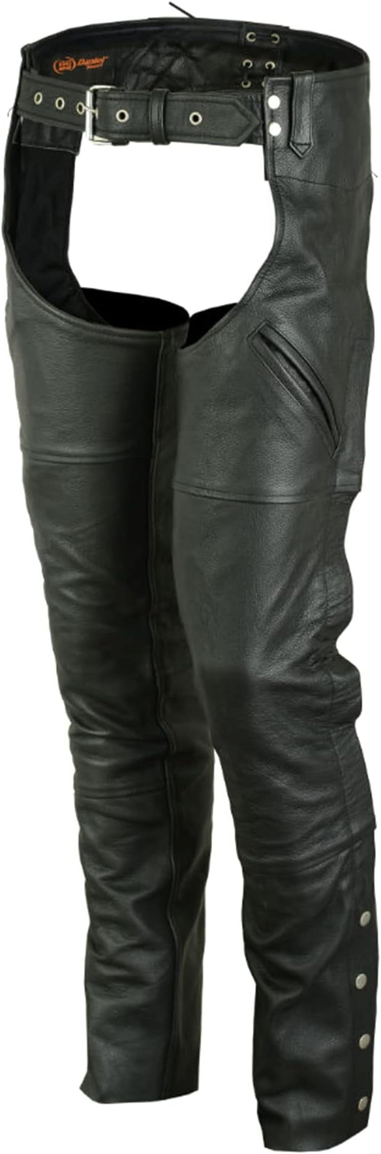 Daniel Smart Motorcycle Economy Leather Chaps All Season Unisex Biker ...