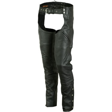 Daniel Smart Motorcycle Leather Chaps All Season Insulated Unisex Biker ...