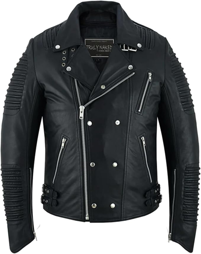 Daniel Smart Motorcycle Jacket for Men - Black Fashion Biker Leather ...