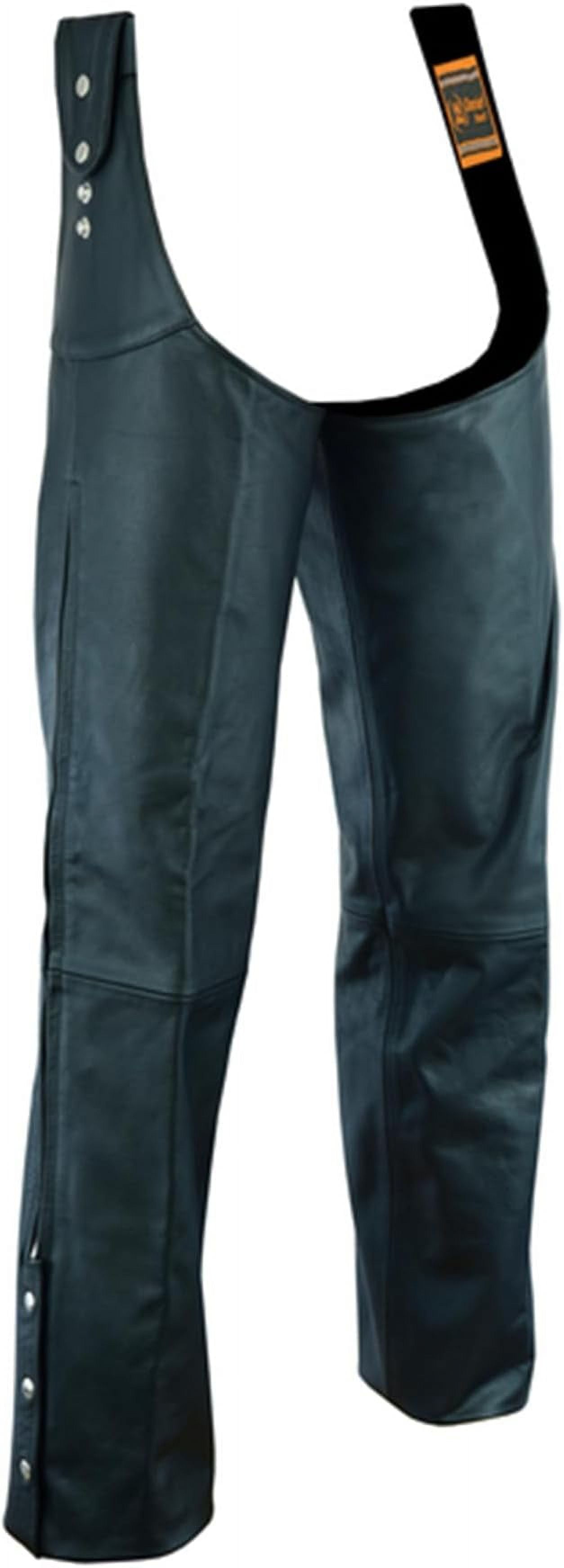 Daniel Smart Motorcycle Leather Chaps – All Season Unisex Biker Pant ...