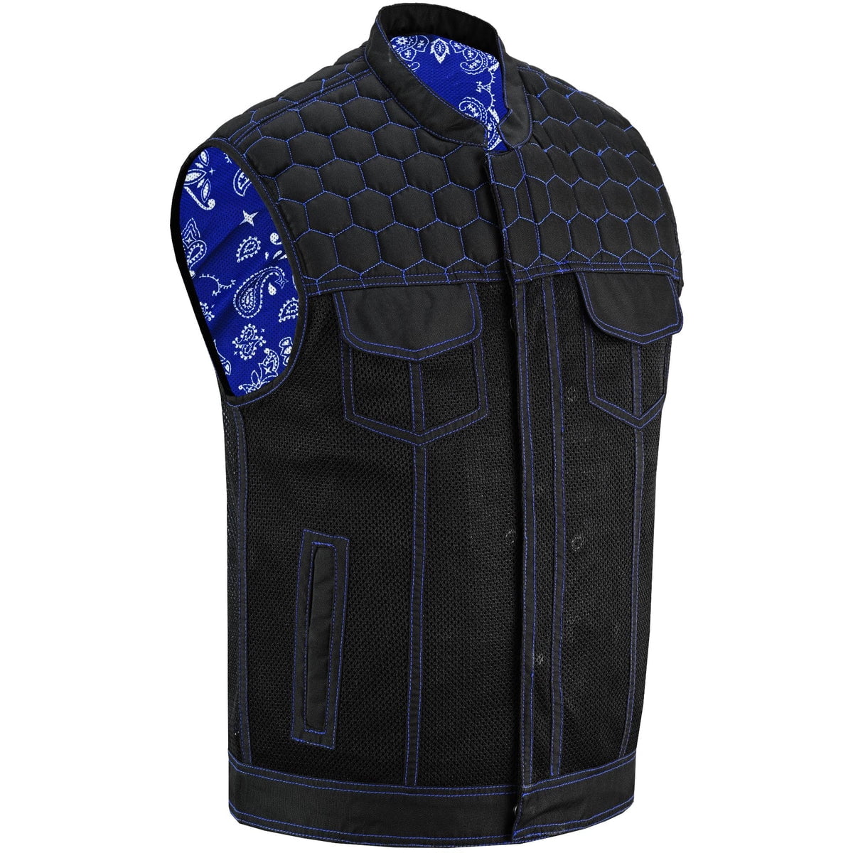 Daniel Smart Motorcycle Riding Vest – Premium Mesh Textile Biker Vest ...