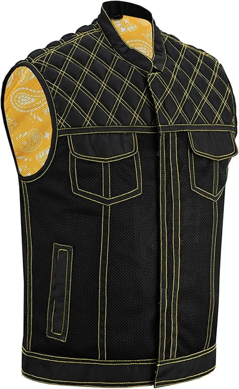 Daniel Smart Motorcycle Riding Vest Premium Mesh Textile Biker Vest Men ...
