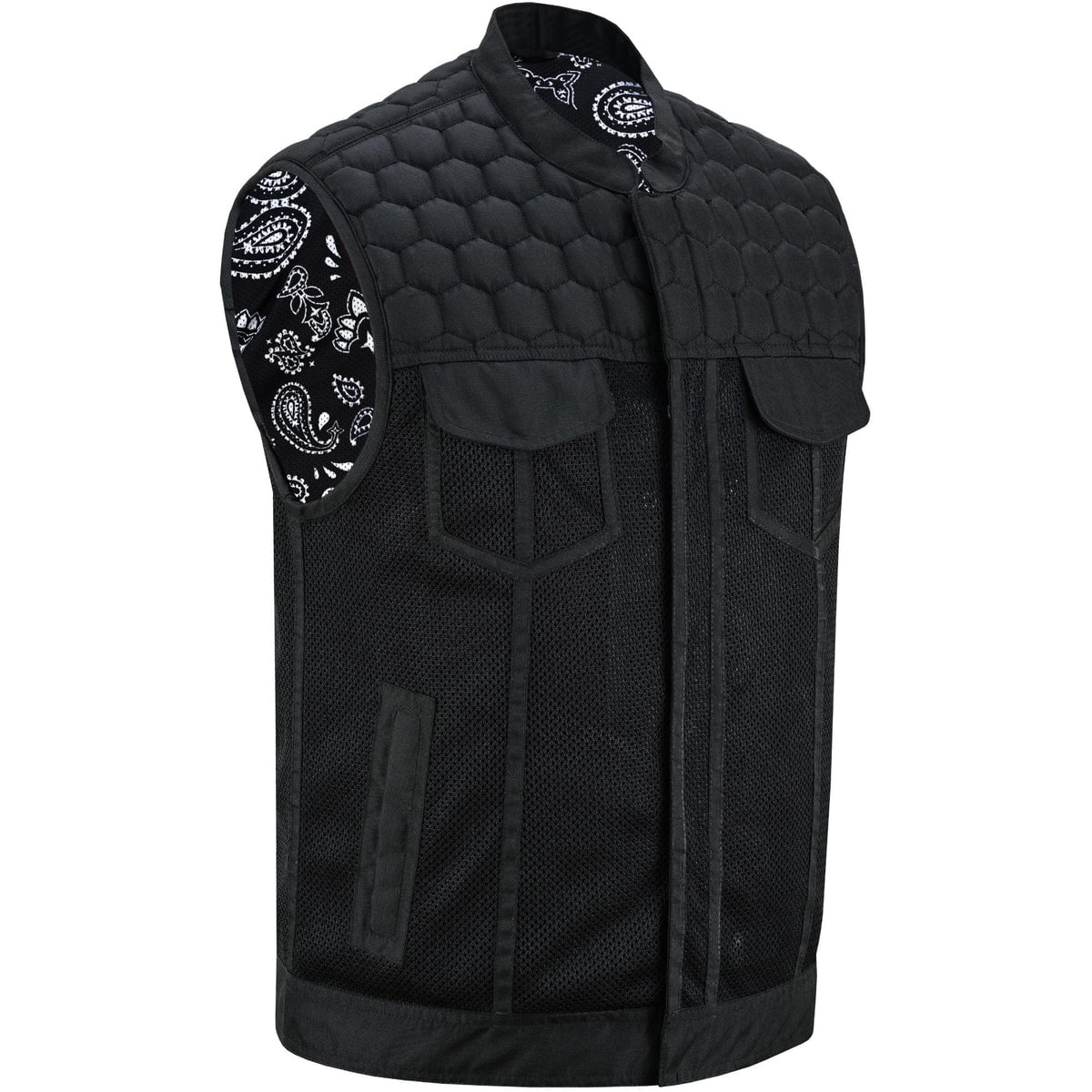 Daniel Smart Motorcycle Riding Vest – Premium Mesh Textile Biker Vest ...