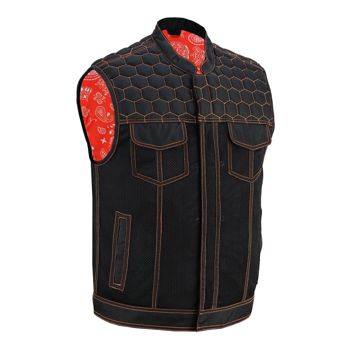Daniel Smart Motorcycle Riding Vest – Premium Mesh Textile Biker Vest ...