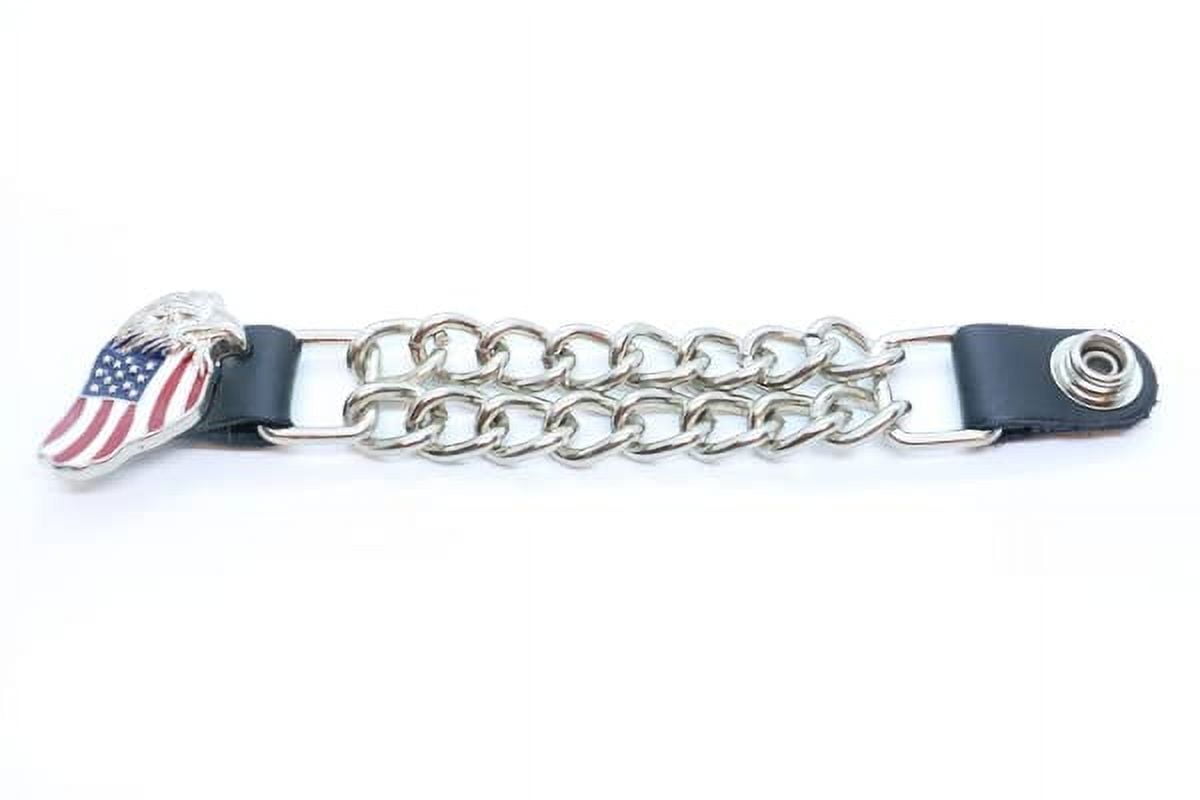 Daniel Smart Motorcycle Vest Extender - Silver Double Chain Biker Vest ...