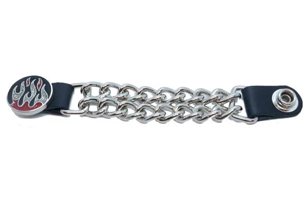 Daniel Smart Motorcycle Vest Extender - Silver Double Chain Biker Vest ...