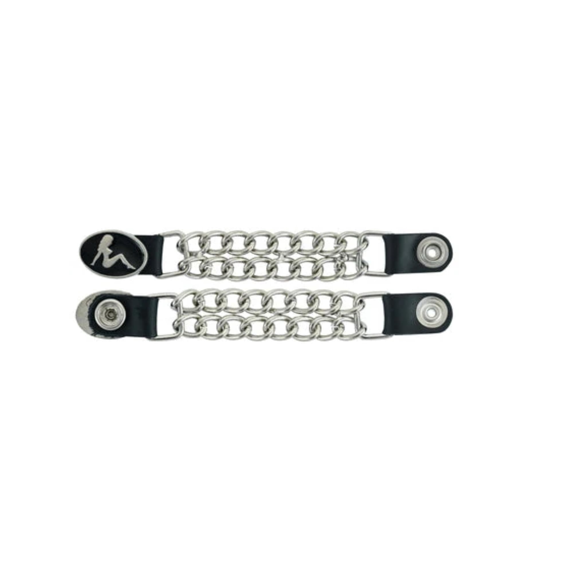 Daniel Smart Motorcycle Vest Extender - Silver Double Chain Biker Vest ...
