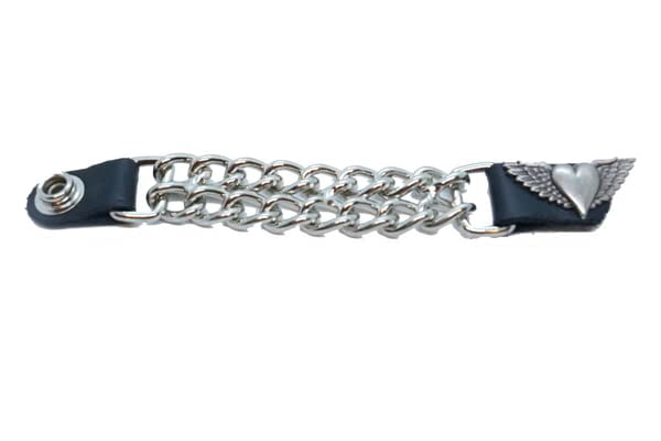 Daniel Smart Motorcycle Vest Extender - Silver Double Chain Biker Vest ...