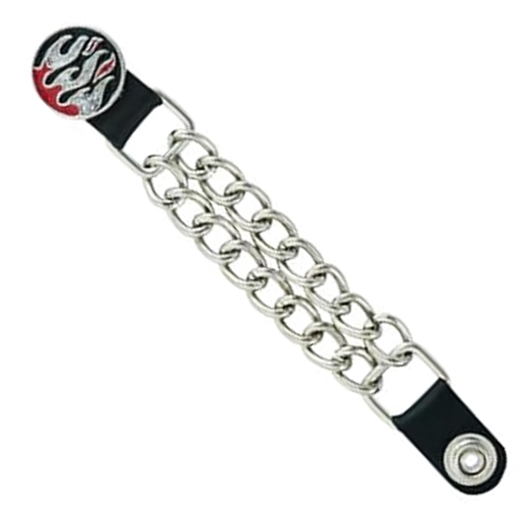 Daniel Smart Motorcycle Vest Extender - Silver Double Chain Biker Vest ...