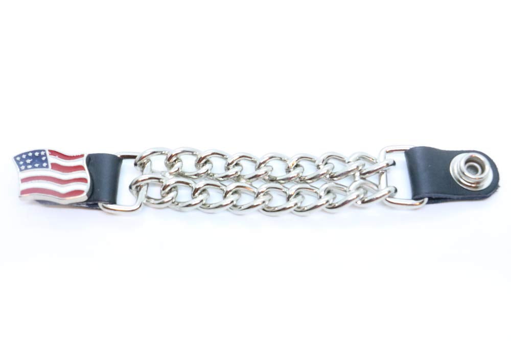 Daniel Smart Motorcycle Vest Extender - Silver Double Chain Biker Vest ...