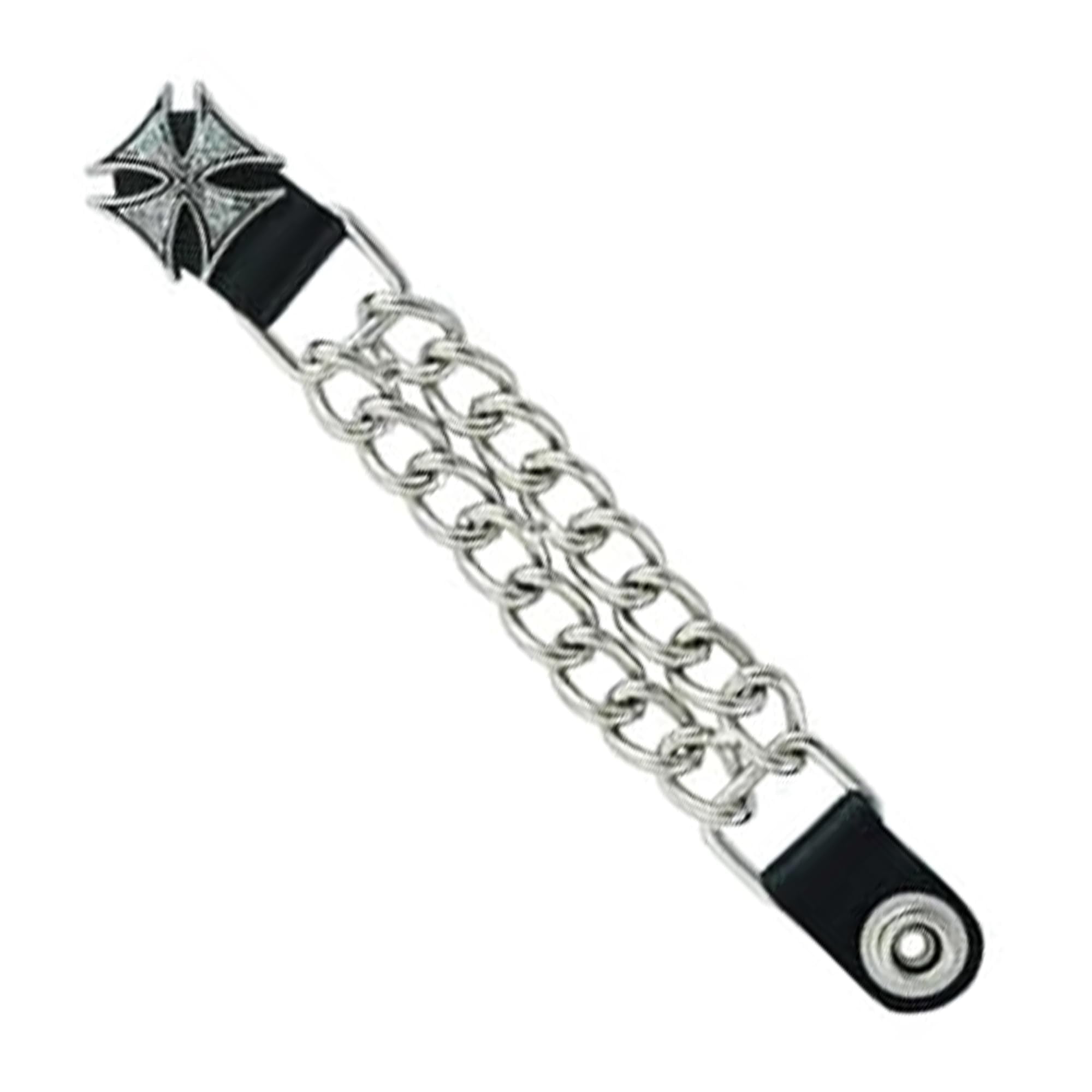 Daniel Smart Motorcycle Vest Extender - Silver Double Chain Biker Vest ...