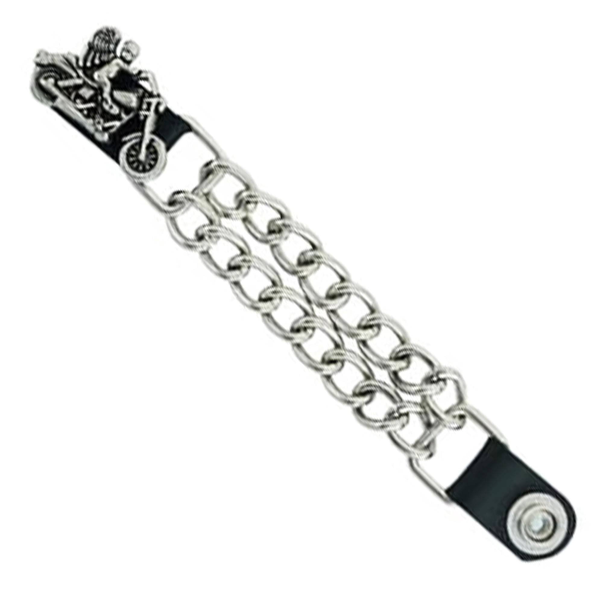 Daniel Smart Motorcycle Vest Extender - Silver Double Chain Biker Vest ...