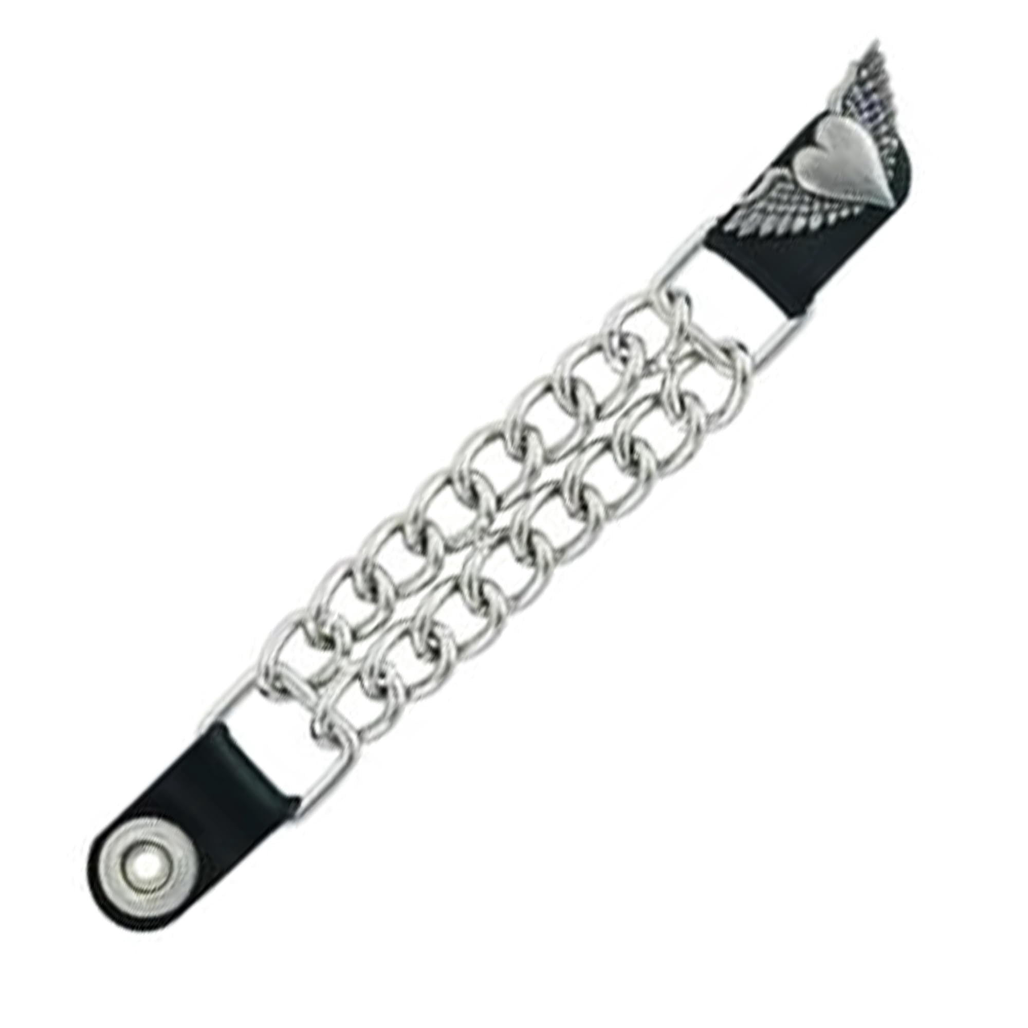 Daniel Smart Motorcycle Vest Extender - Silver Double Chain Biker Vest ...