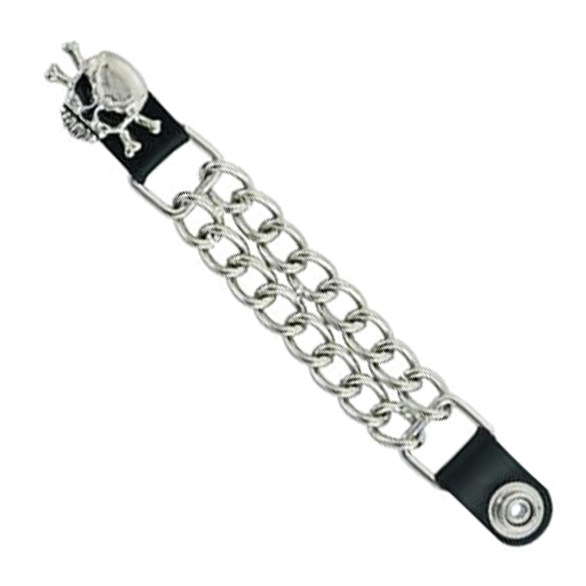 Daniel Smart Motorcycle Vest Extender - Silver Double Chain Biker Vest ...