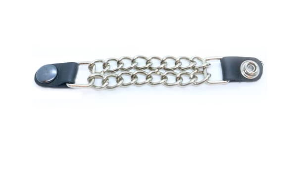Daniel Smart Motorcycle Vest Extender - Silver Double Chain Biker Vest ...