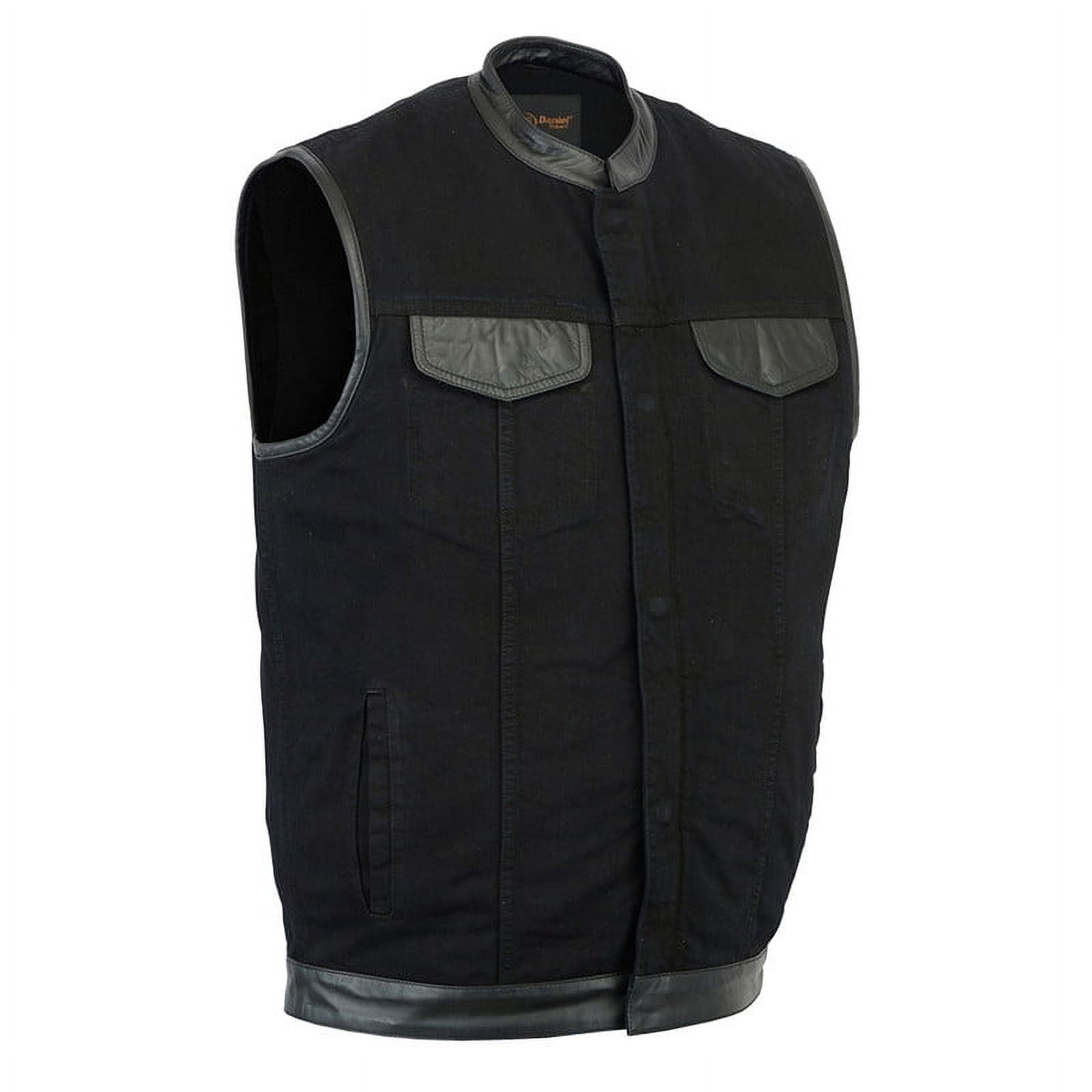 Daniel Smart S to 12XL Men’s Vest Unique black denim vest men with ...