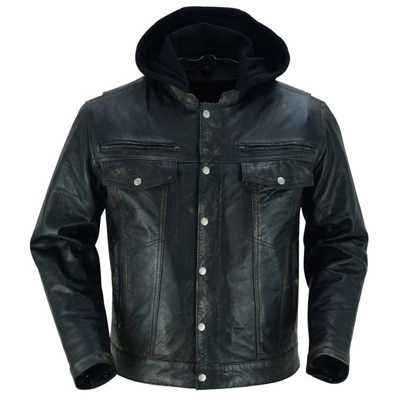 Daniel Smart S to 5XL Leather Jacket Lambskin Motorcycle Jacket Men ...