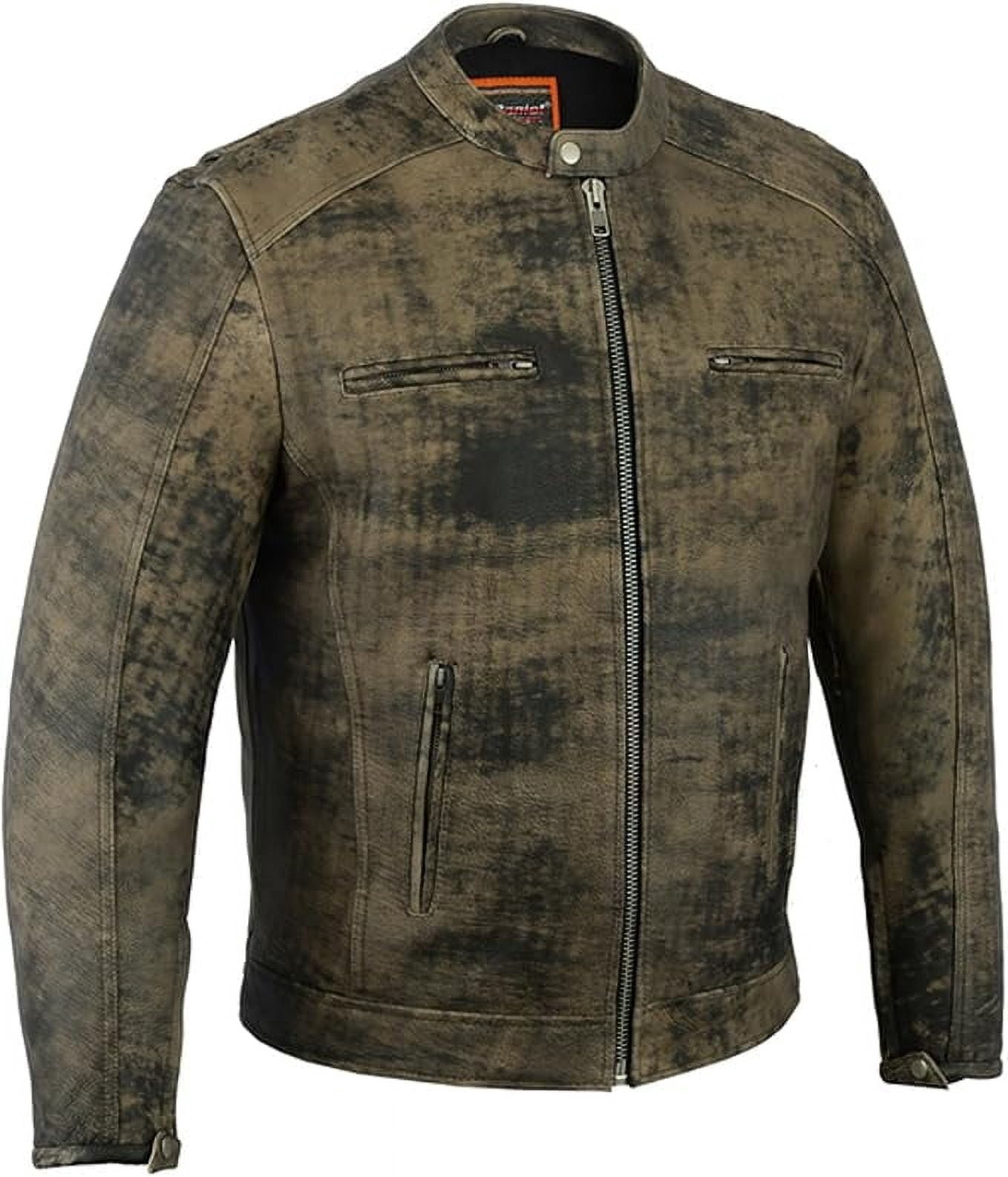 Daniel Smart S to 5XL Leather Jacket Men Motorcycle Cruiser Motorcycle ...