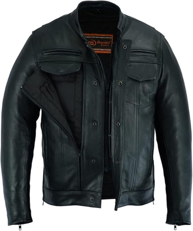 Daniel Smart S to 6XL Leather Jacket for Men Premium Cowhide Modern ...