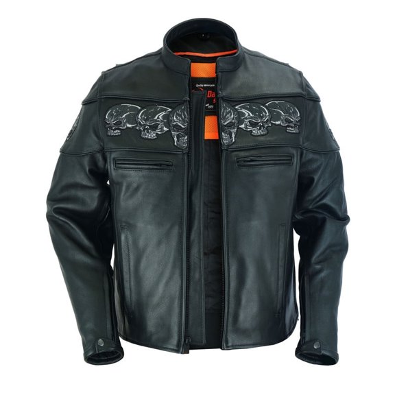 First Mfg Co - Savage Skulls - Men's Motorcycle Biker Riding Black ...