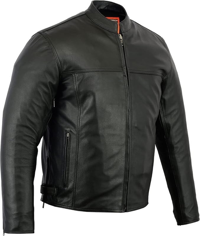 Daniel Smart S to 6XL Mens Leather Motorcycle Jacket Luxury Naked ...