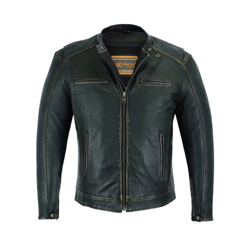 Daniel Smart S to 6XL Motorcycle Leather Jacket For Men Soft Lambskin ...