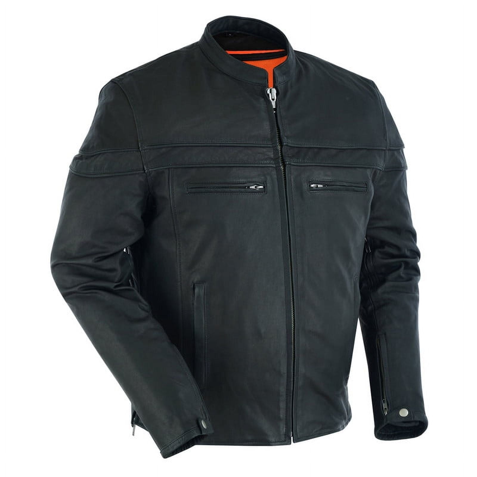Daniel Smart S to 8XL Leather Motorcycle Jacket for Men Goatskin Sporty ...