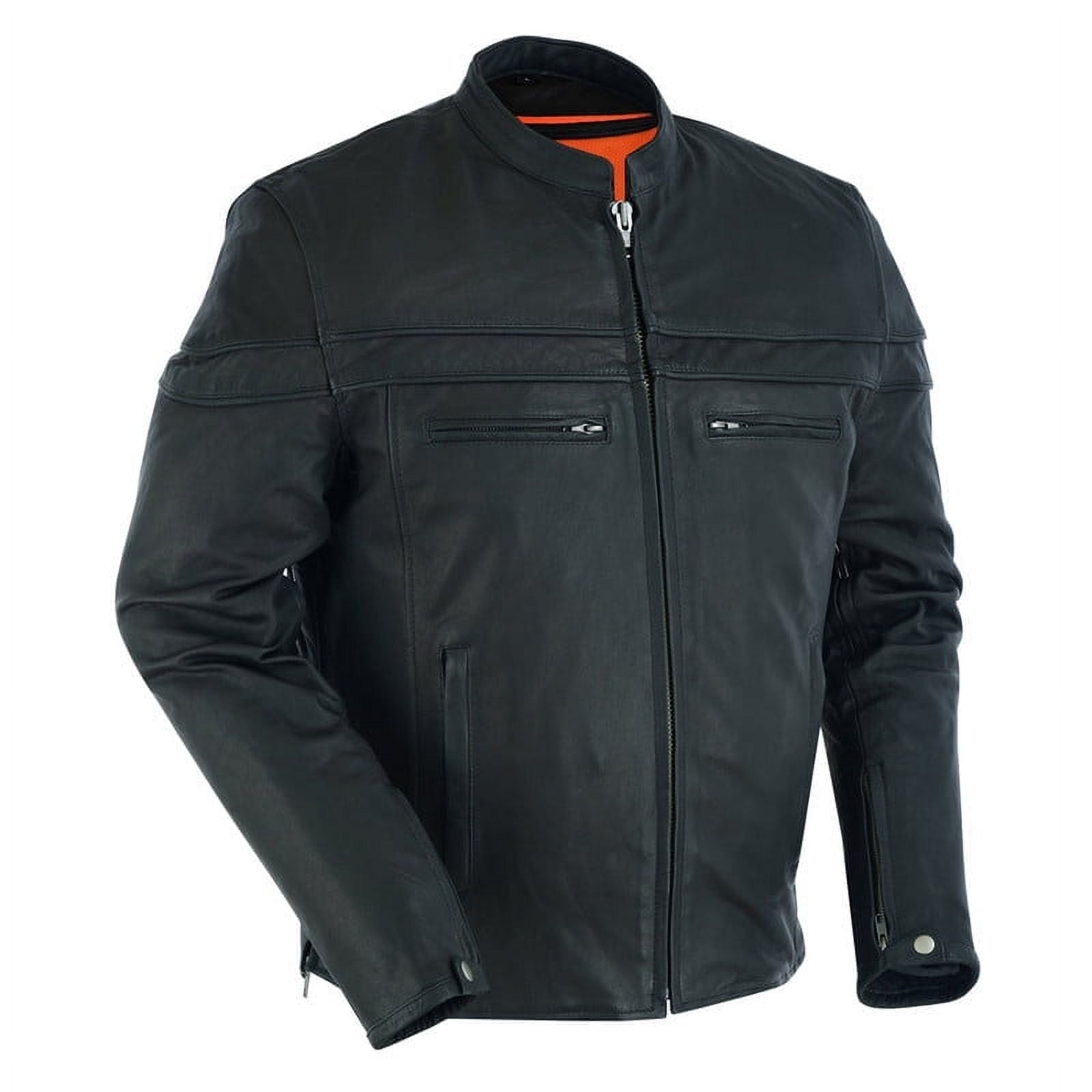 Daniel Smart S to 8XL Leather Motorcycle Jacket for Men Goatskin Sporty ...