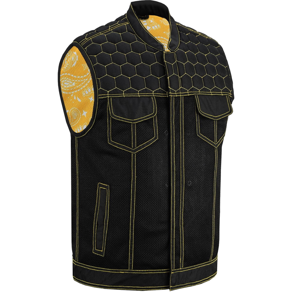 Daniel Smart Motorcycle Riding Vest – Premium Mesh Textile Biker Vest ...