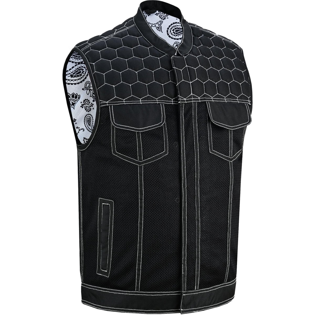 Daniel Smart Motorcycle Riding Vest – Premium Mesh Textile Biker Vest ...