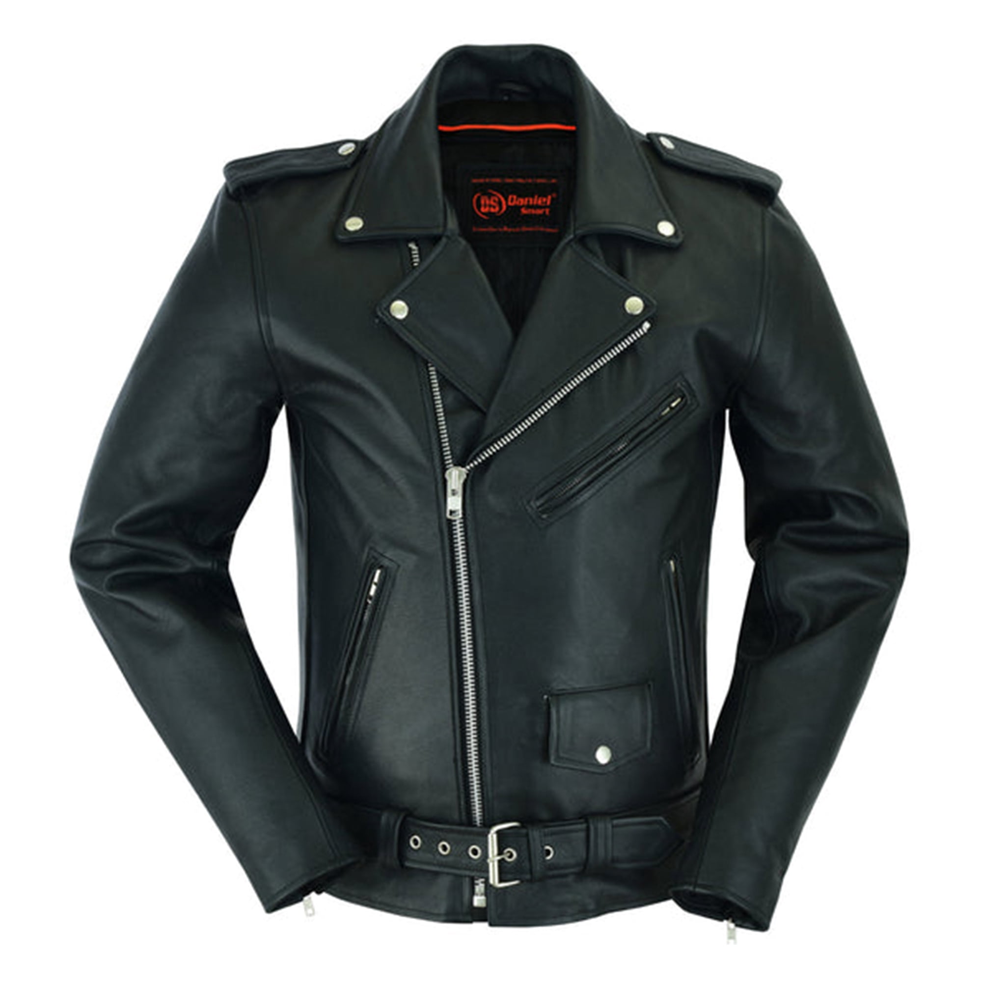 Daniel Smart ST to 5XLT Motorcycle Leather Jacket for Men With Police ...