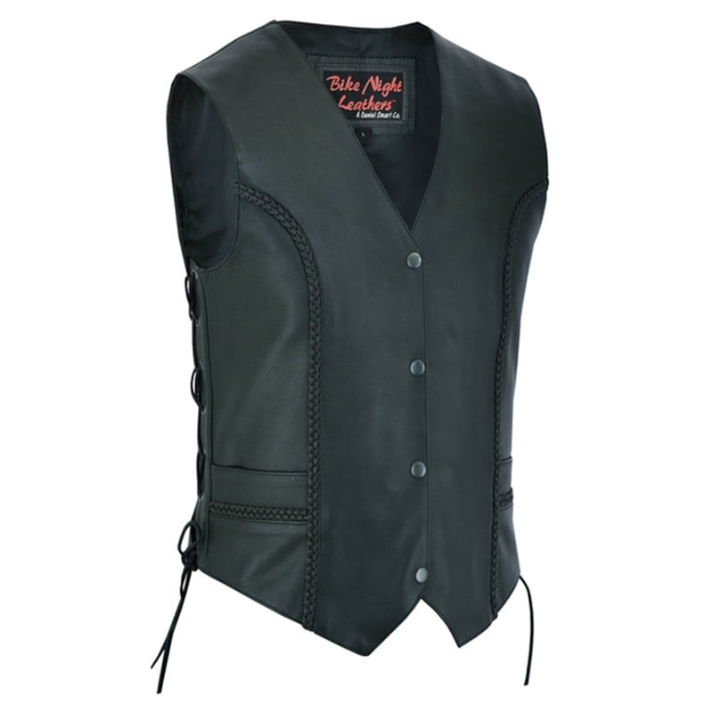 Daniel Smart XS to 6XL Women's Leather Vest Cowhide Leather Vest with ...