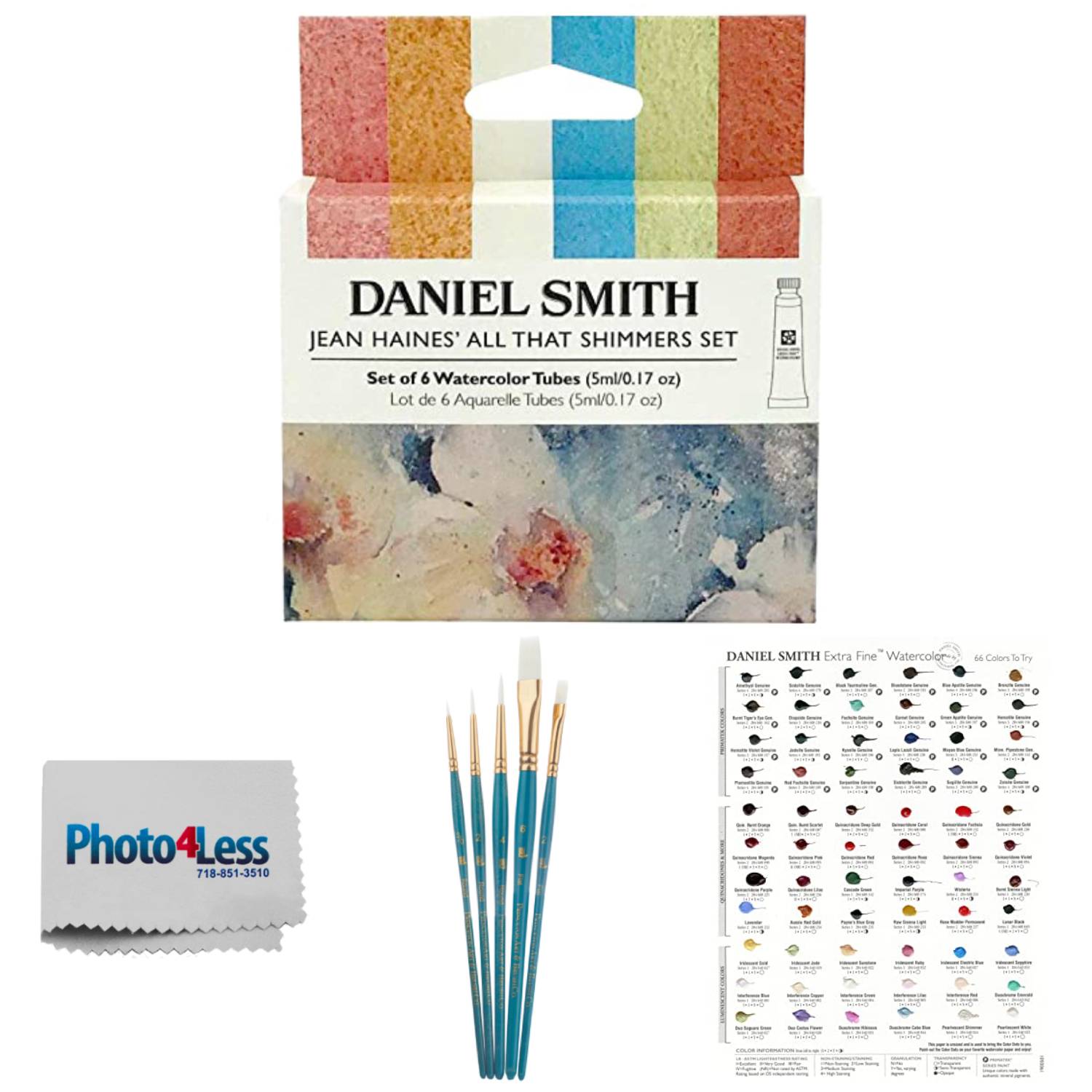 Daniel Smith Watercolor, 5ml tubes, Jean Haines All That Shimmers, 6 ...