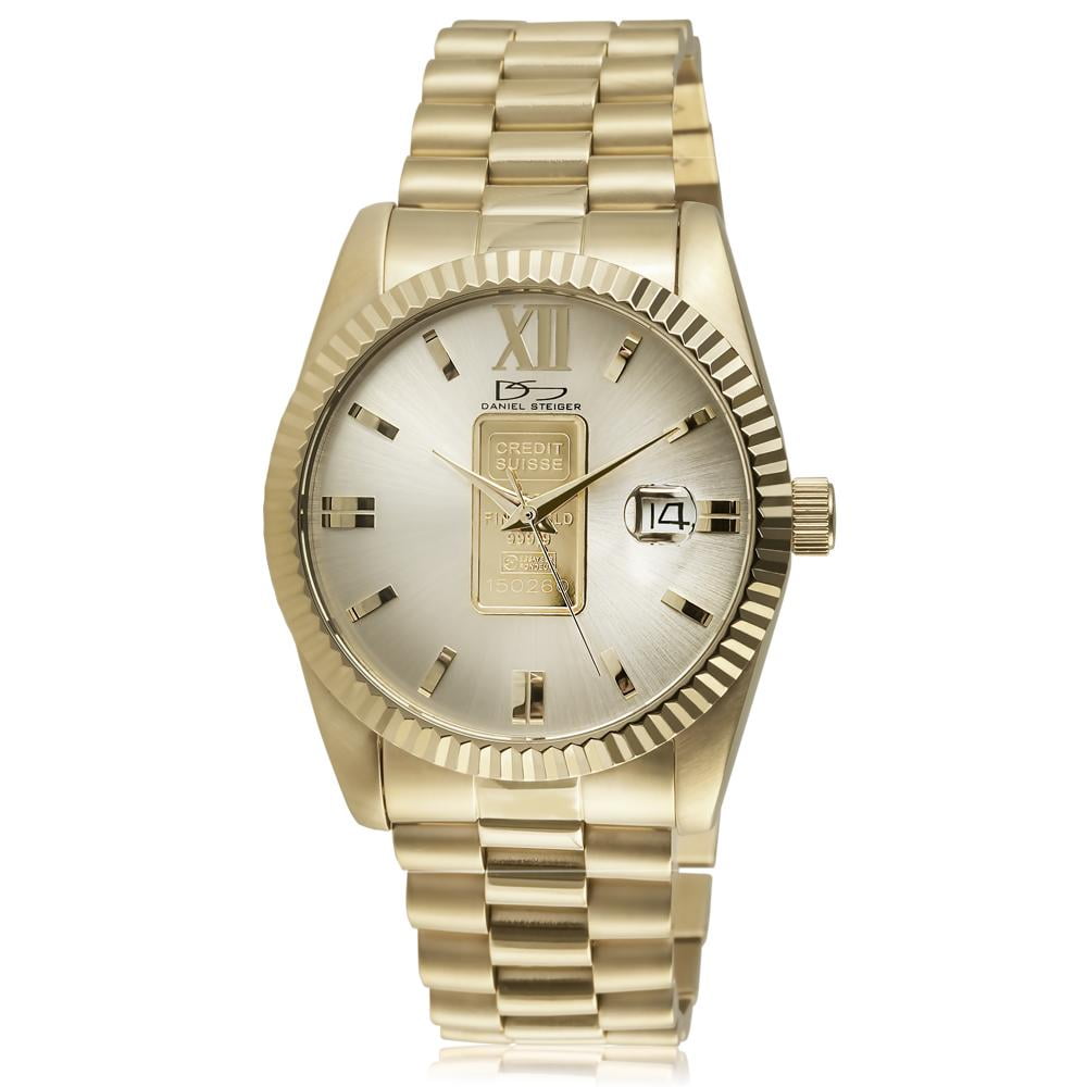 Daniel Steiger 24K Gold Ingot Men's Watch - Genuine 1g 24K Gold Ingot ...