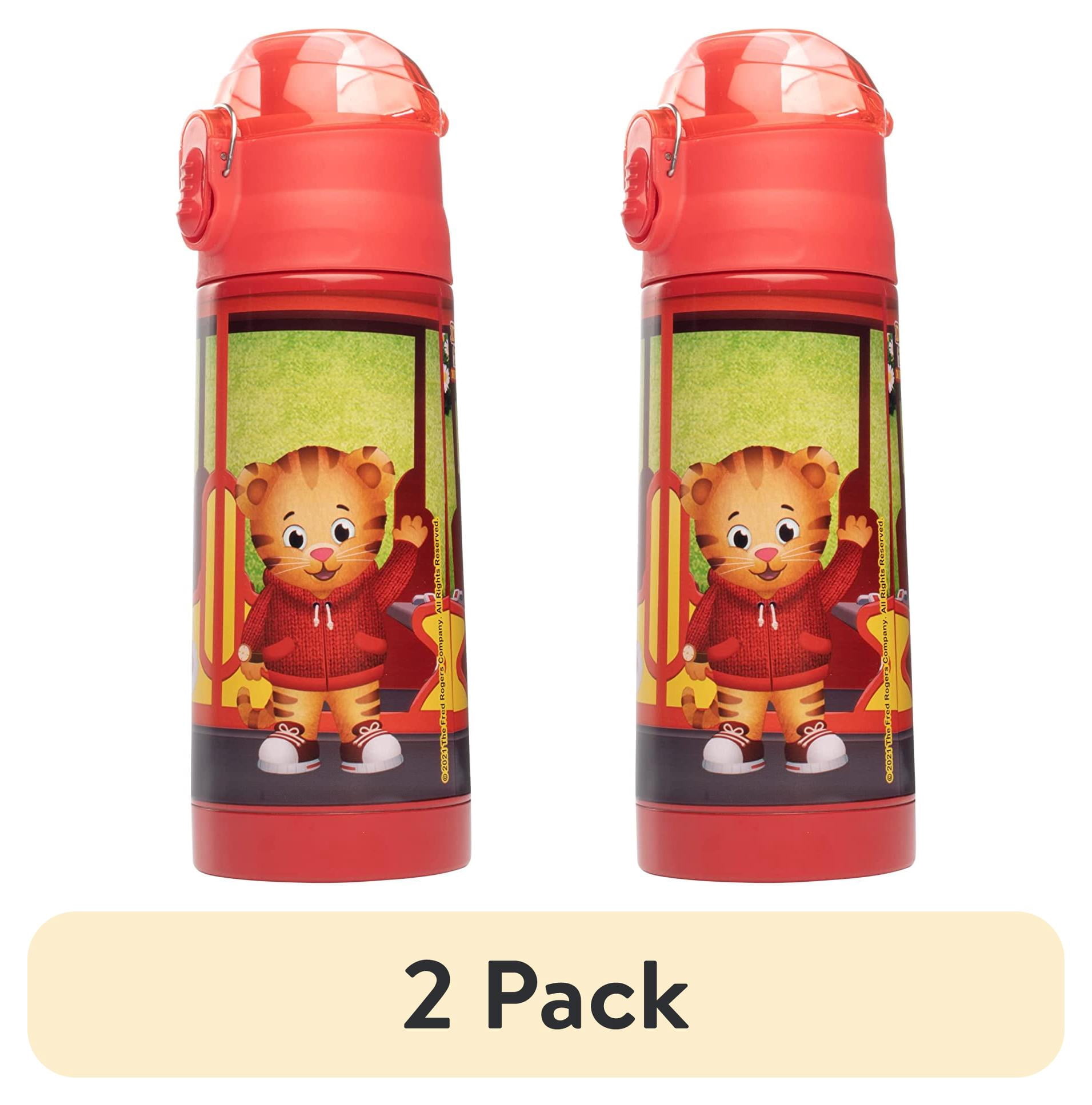 (2 pack) Daniel Tiger 13 oz Insulated Water Bottle with Red Lid ...