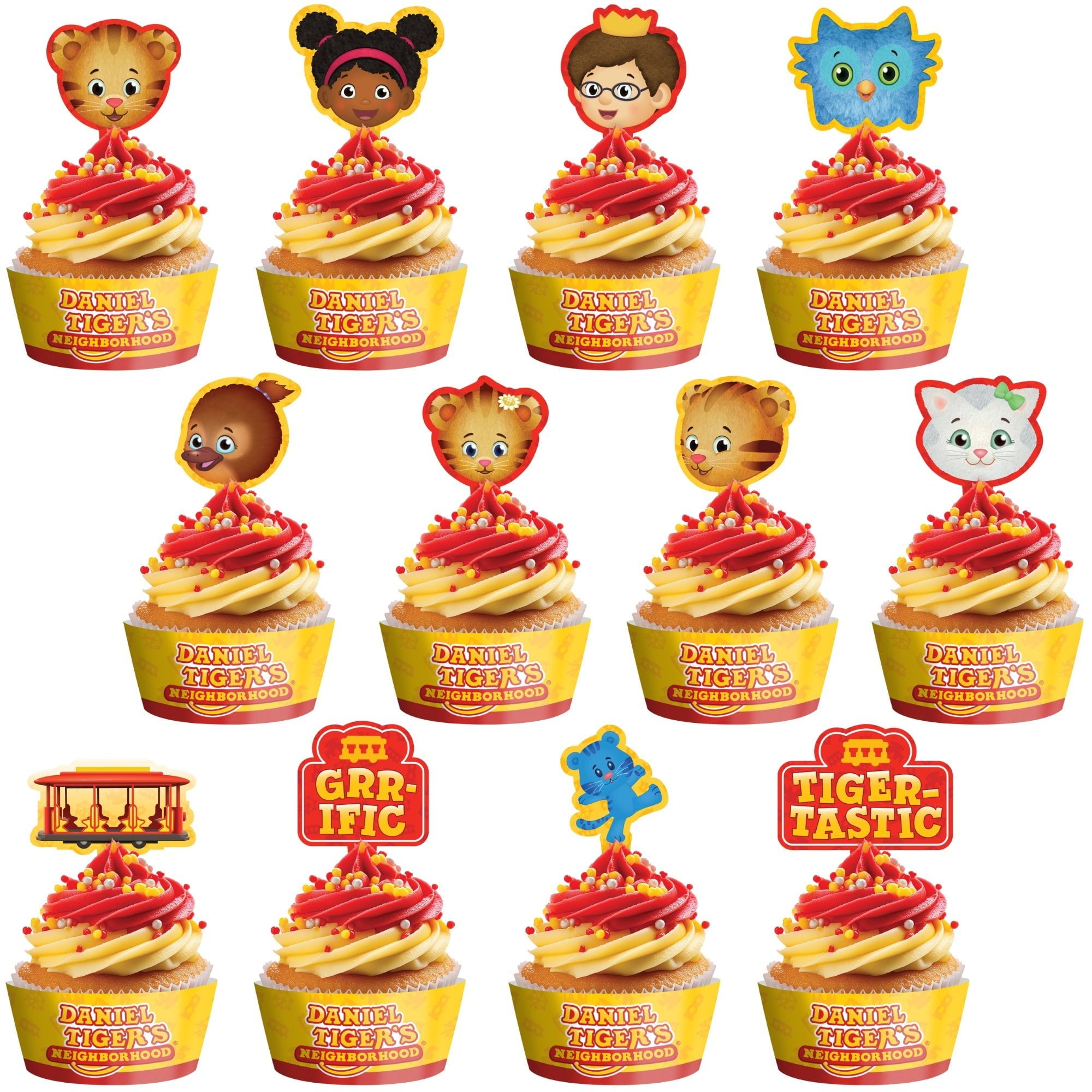Daniel Tiger Cupcake Toppers & Daniel Tiger Cupcake Wrappers - Walmart.com