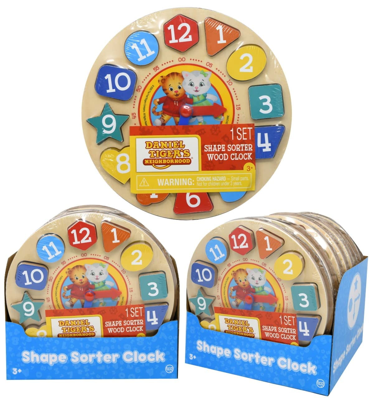 Daniel Tiger Neighborhood DHF10 Sorter Wood Clock - Wooden Sorting Kids ...
