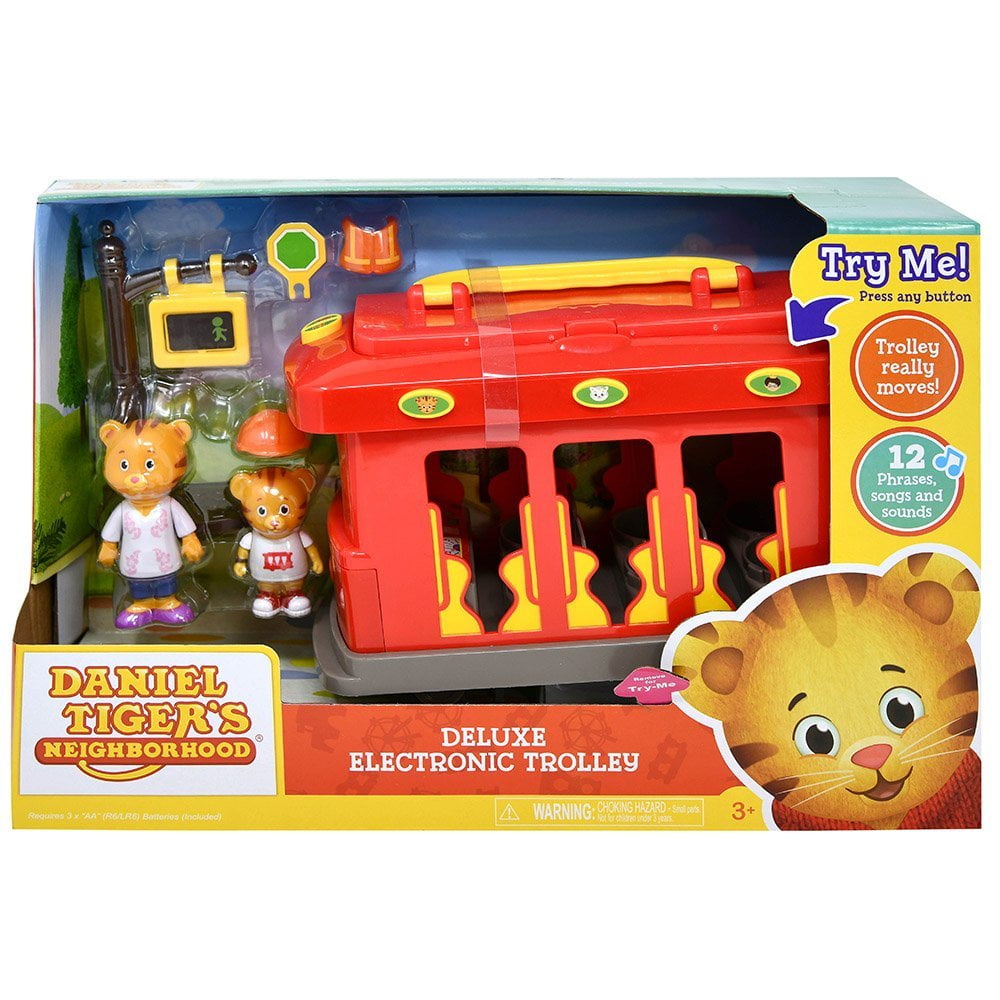 Daniel Tiger Neighborhood Deluxe Electronic Trolley in platform box ...