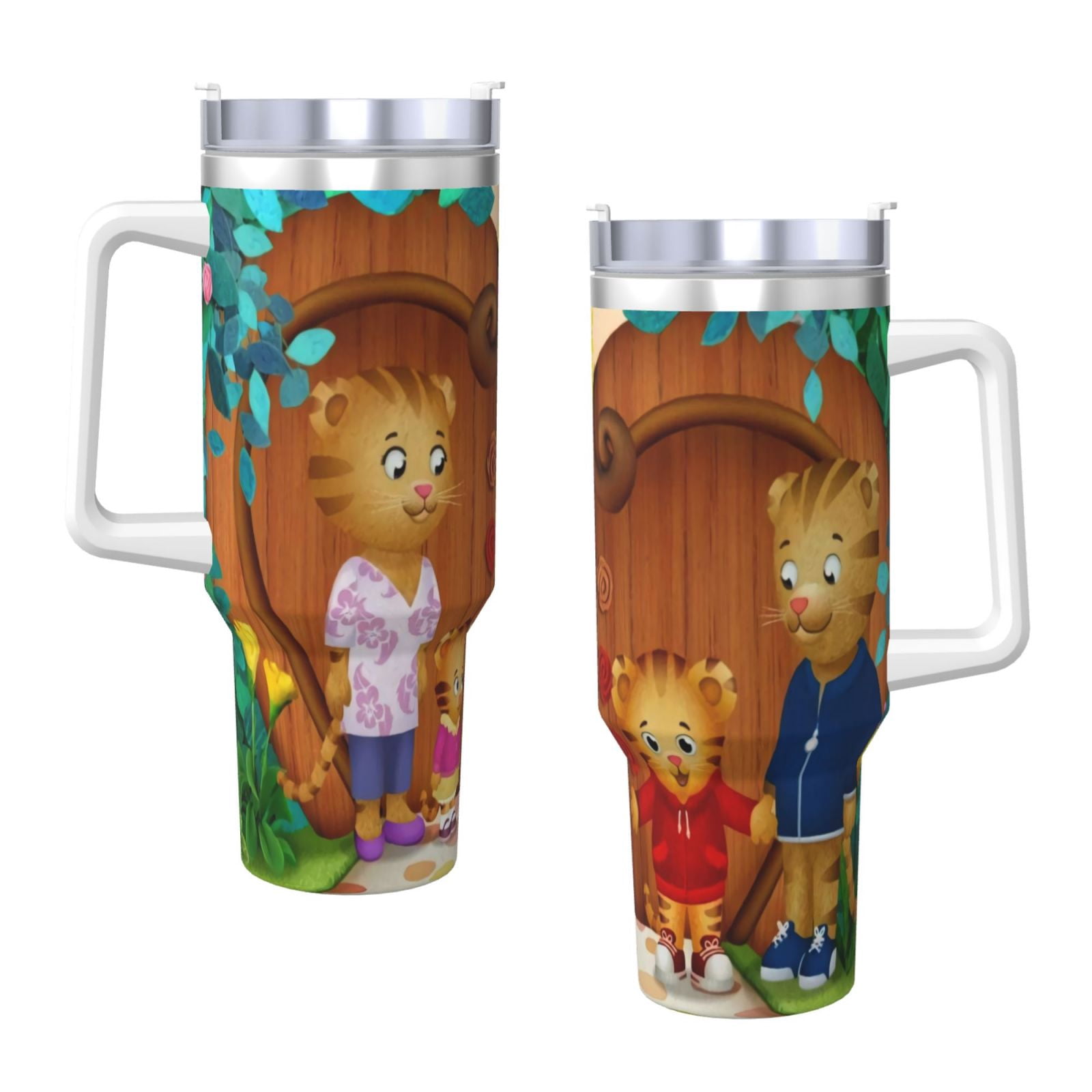 Daniel Tiger'S Neighborhood 40 Oz Tumbler With Handle And Straw Double ...