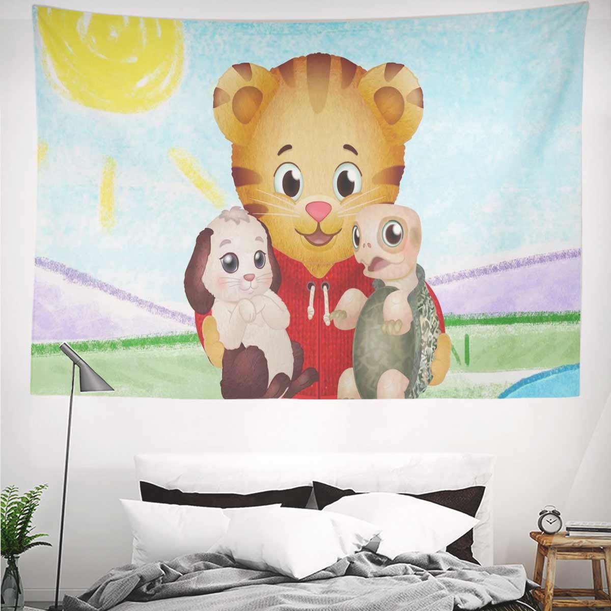 Daniel Tiger Tapestry Gift Wall Hanging Backdrop for Room Bedroom Girls ...