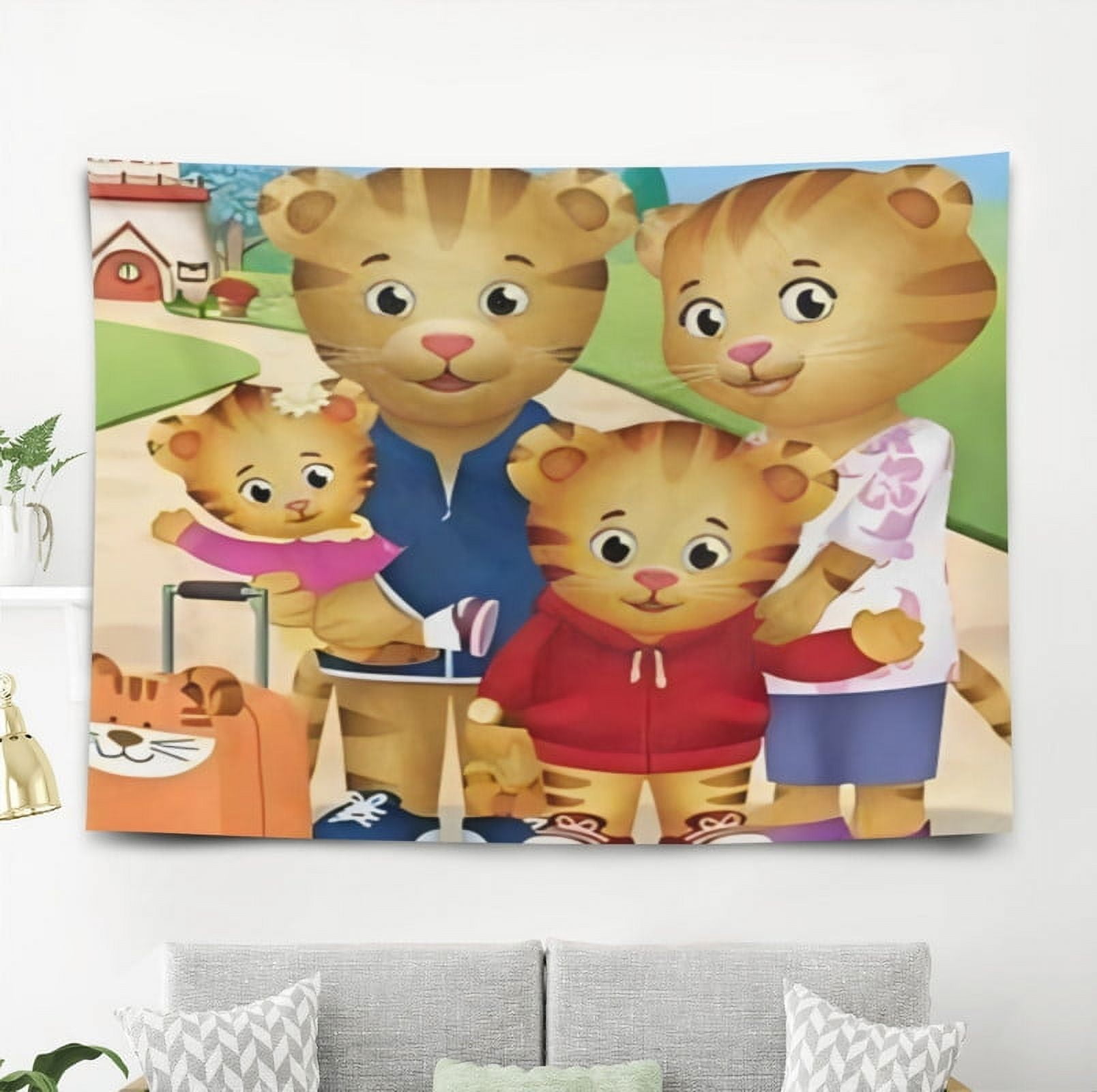Daniel Tiger Tapestry Gift Wall Hanging Backdrop for Room Bedroom Girls ...