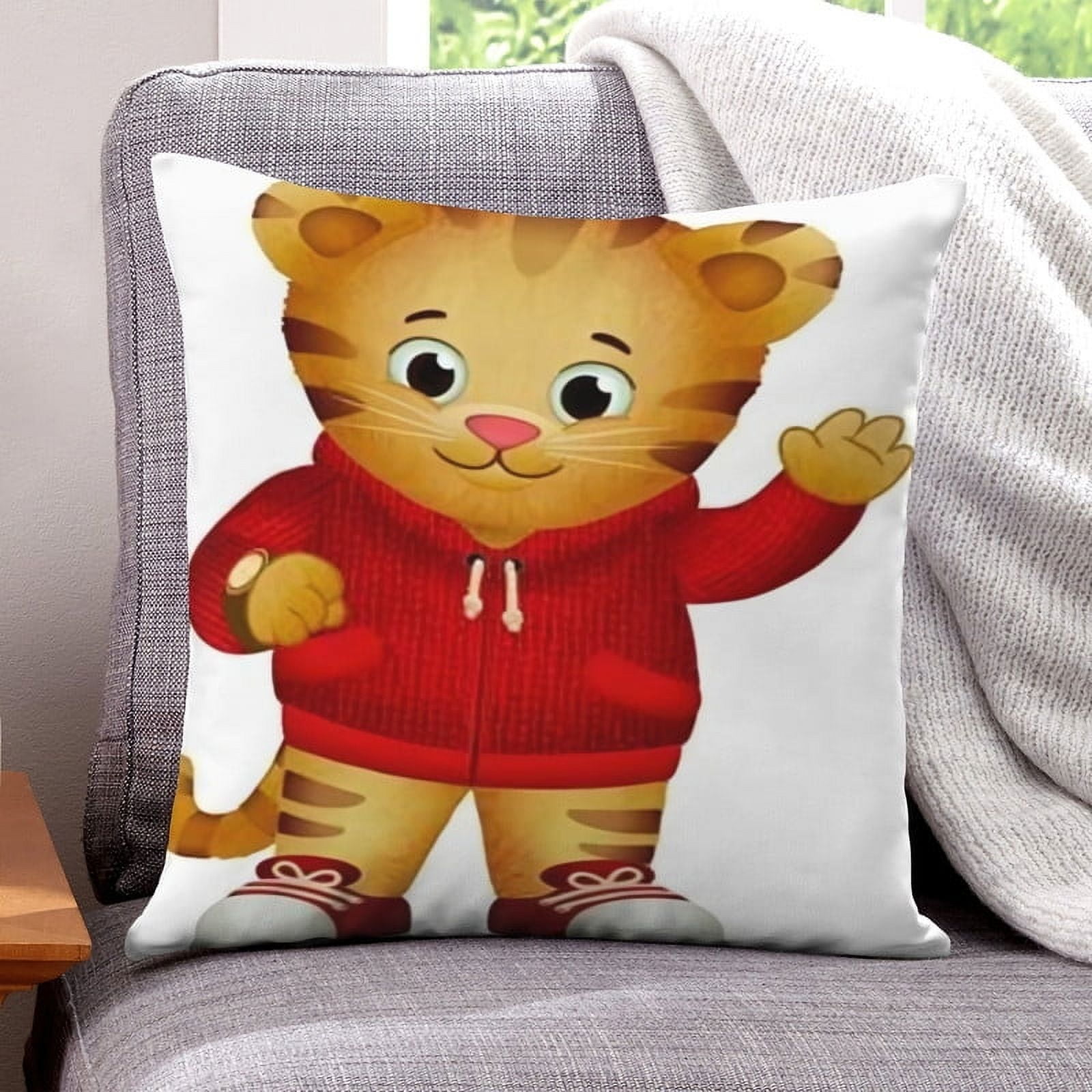Daniel Tiger Throw Pillowcase adding vibrant personality and fun to ...