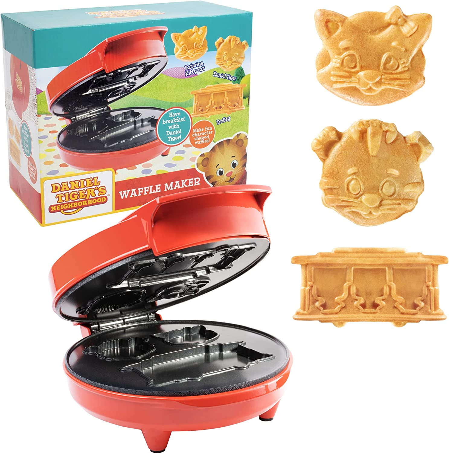 Daniel Tiger Waffle Maker Iron- Electric Non Stick Waffler Feat. 3D ...