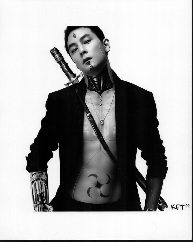 Daniel Wu As Cyborg Assassin Art Black And White Photo Print (16 x 20 ...