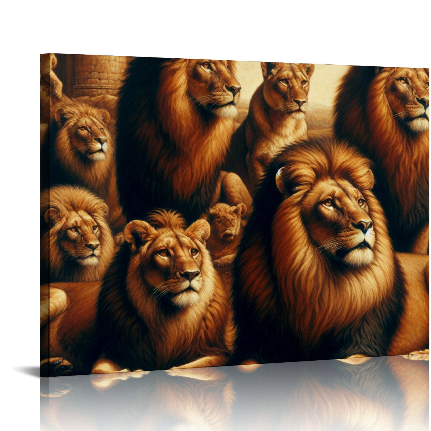 Daniel in The Lions Den Painting Poster Prints Framed Wall Art Famous ...