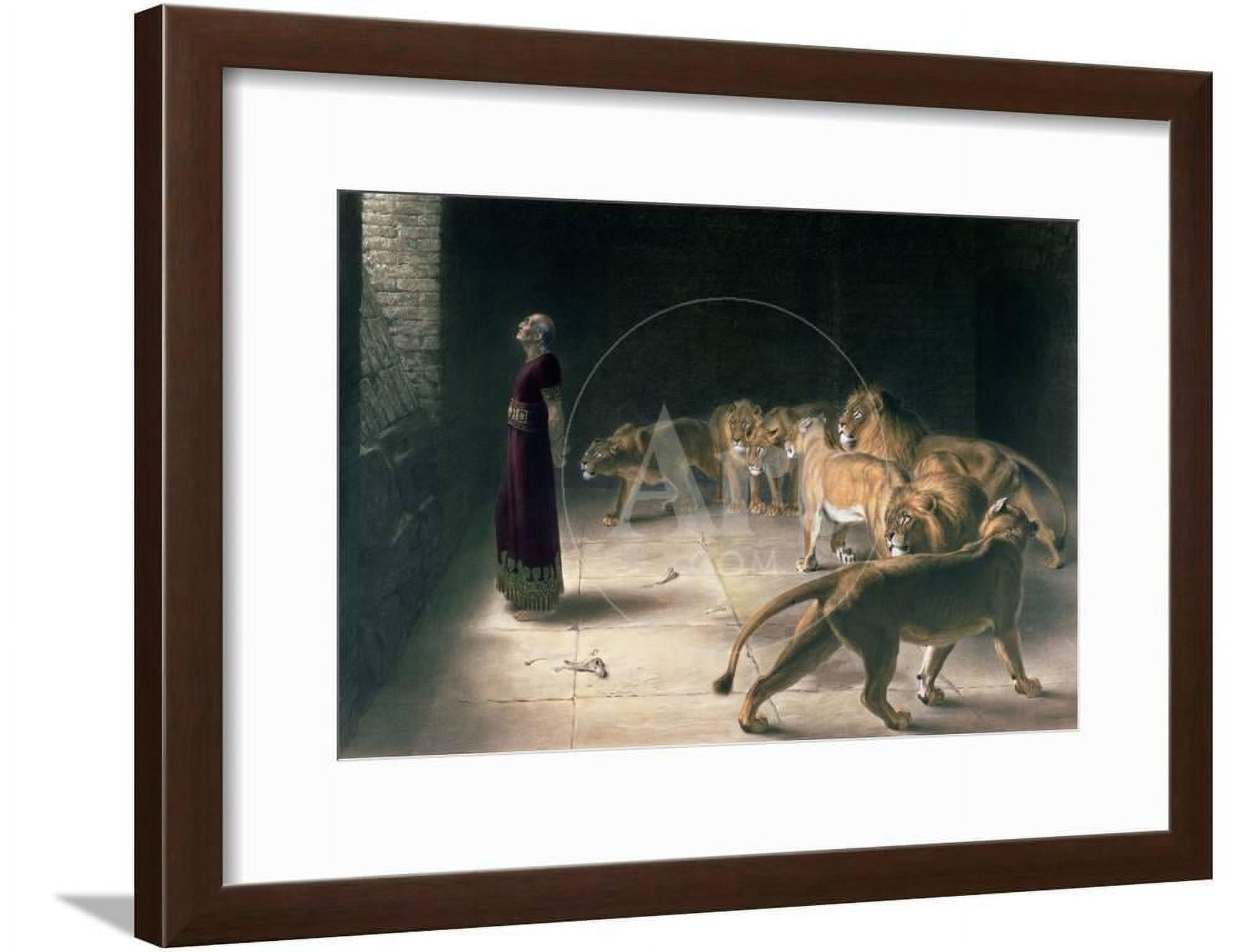 Daniel in the Lions Den, Mezzotint by J B Pratt, with Hand Colouring ...