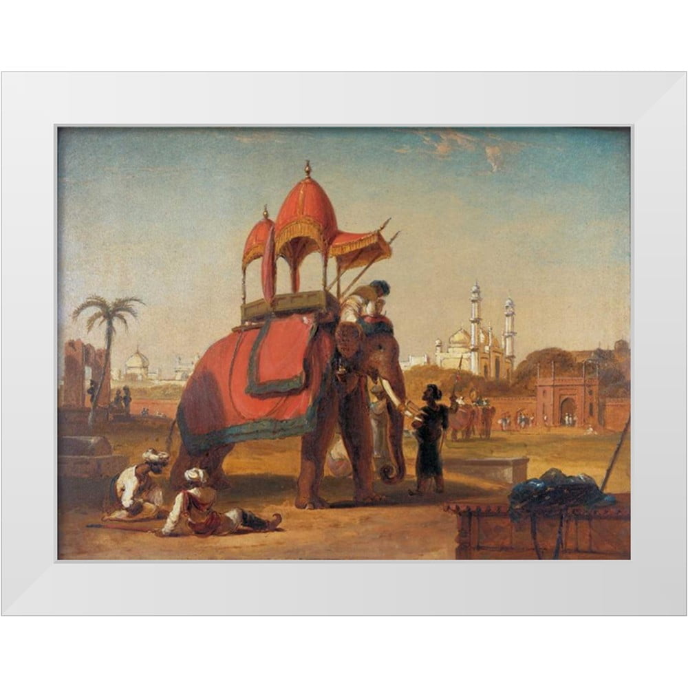 Daniell, William 32x25 White Modern Wood Framed Museum Art Print Titled ...