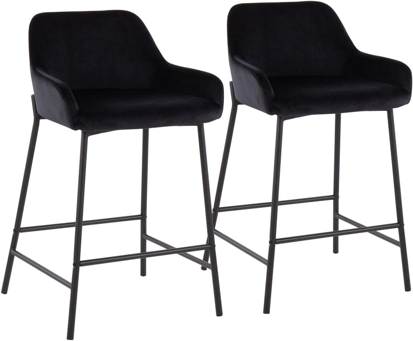 Daniella Counter Stools for Kitchen Counter in Black Metal, Counter ...
