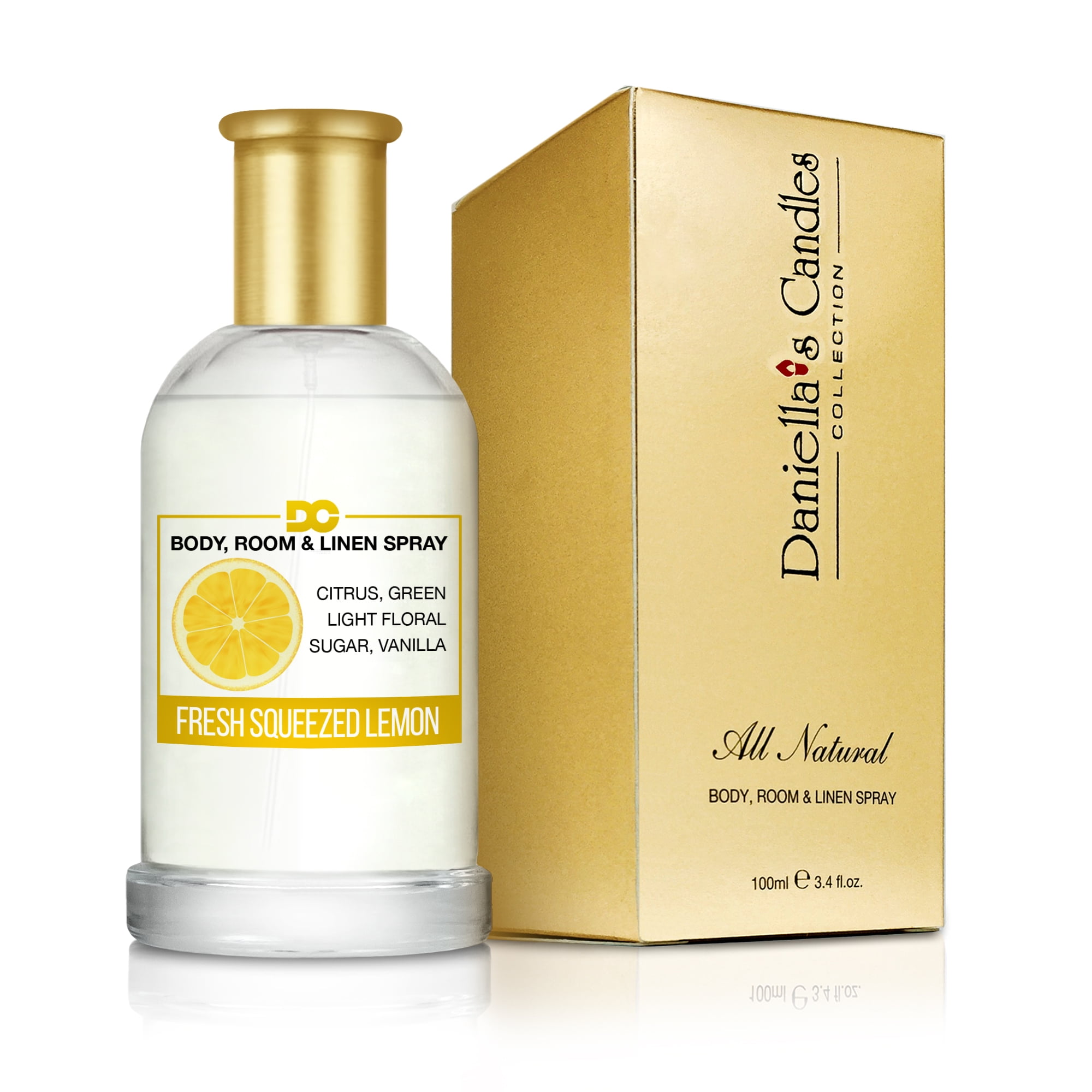 Daniella's Candles Body Room and Linen Spray - Fresh Squeezed Lemon - 3 ...