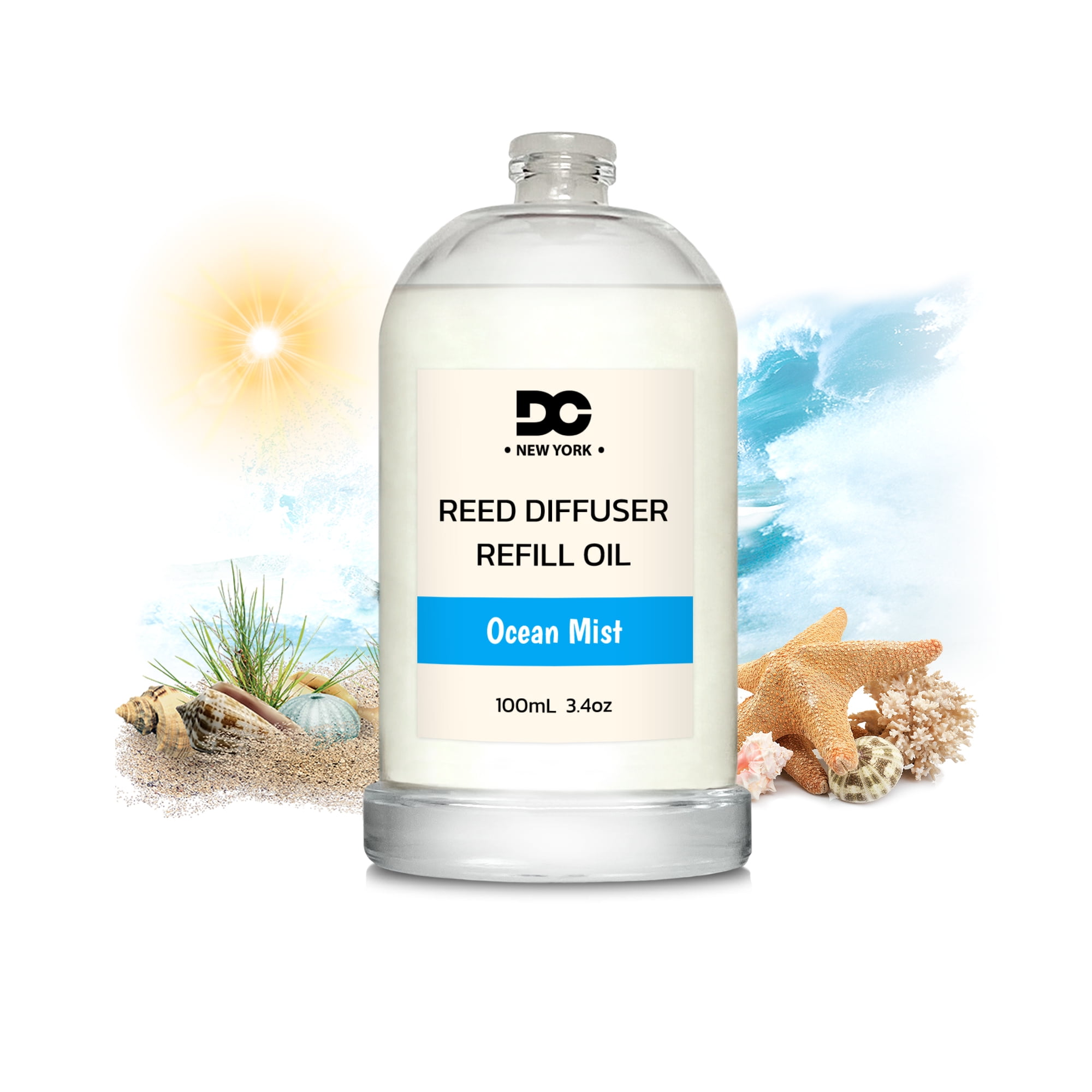 Daniella's Candles Ocean Mist Reed Diffuser Refill Oil 3.4oz/100mL ...